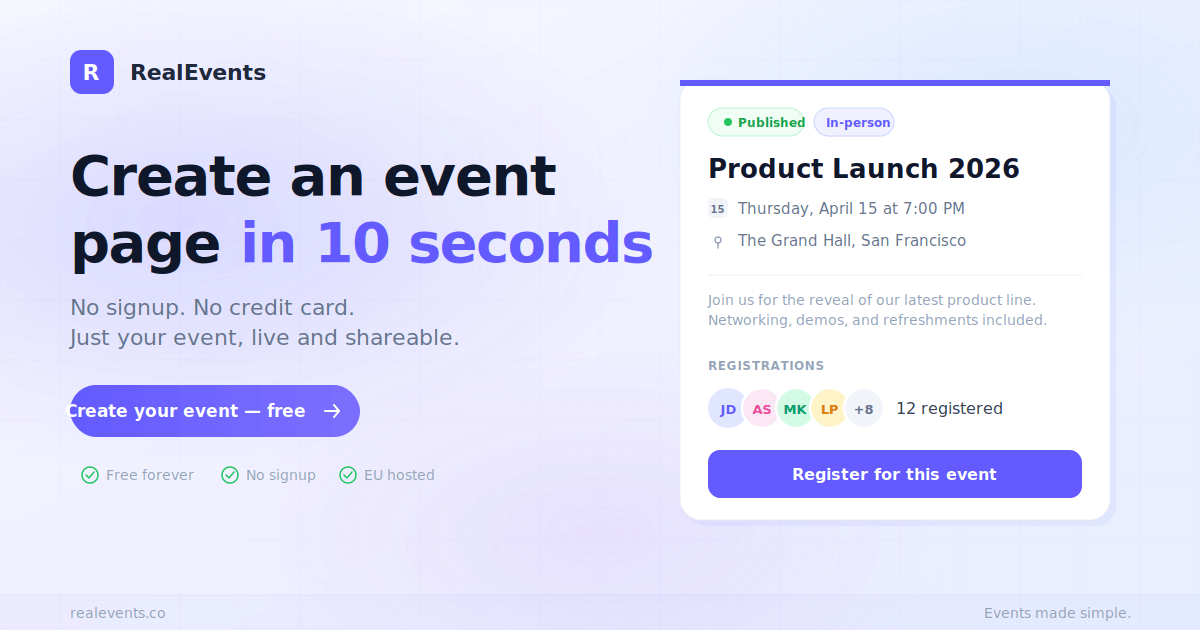 Best Event Management Tools in 2026 - RealEvents